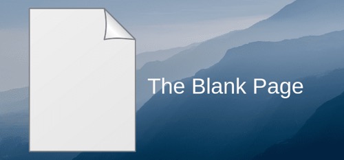 The Blank Page Holds No Fear For A Brave Writer – by Derek Haines ...